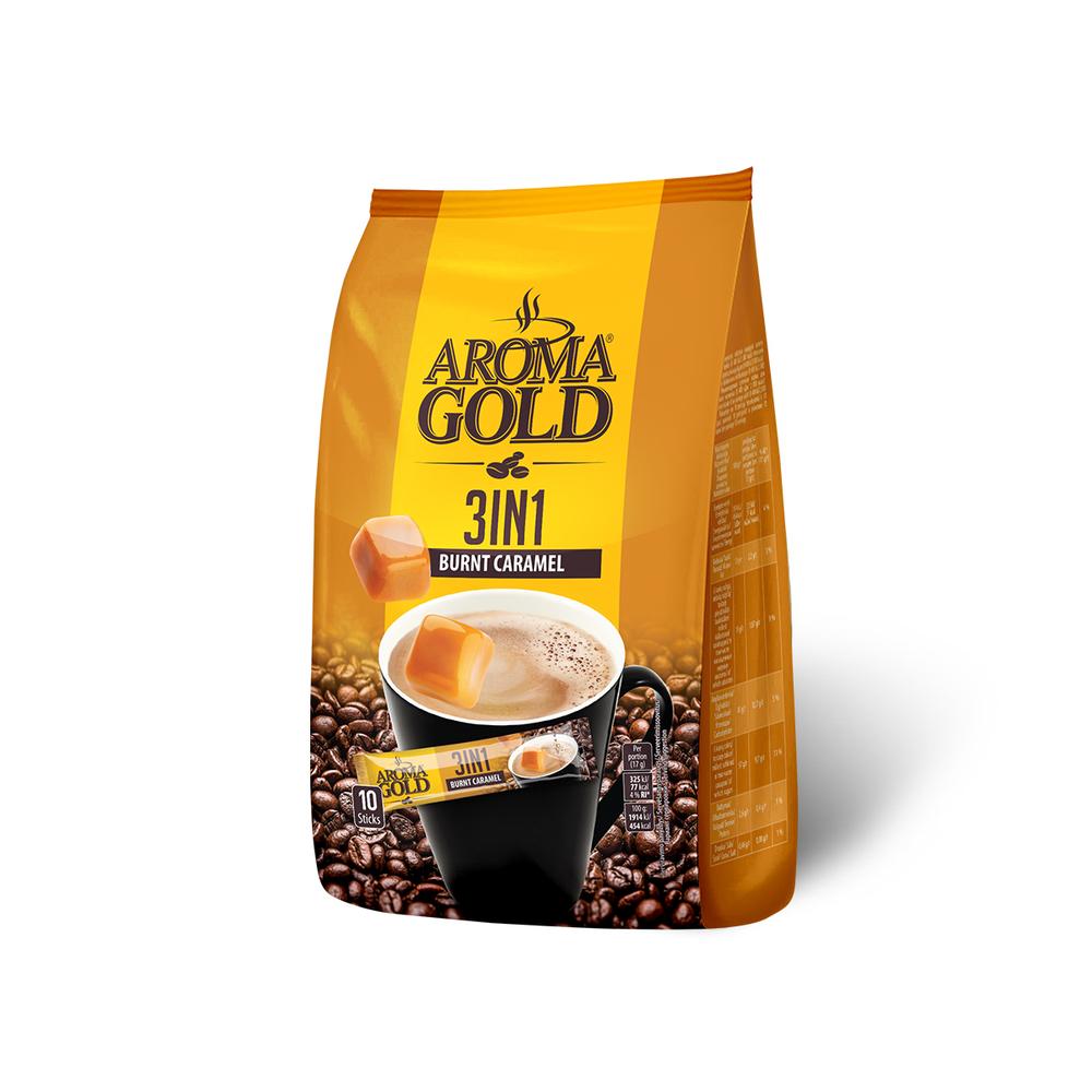 Aroma Gold 3in1 Caramel 170g (10kpl) - Balkan Tukku verkkokauppa